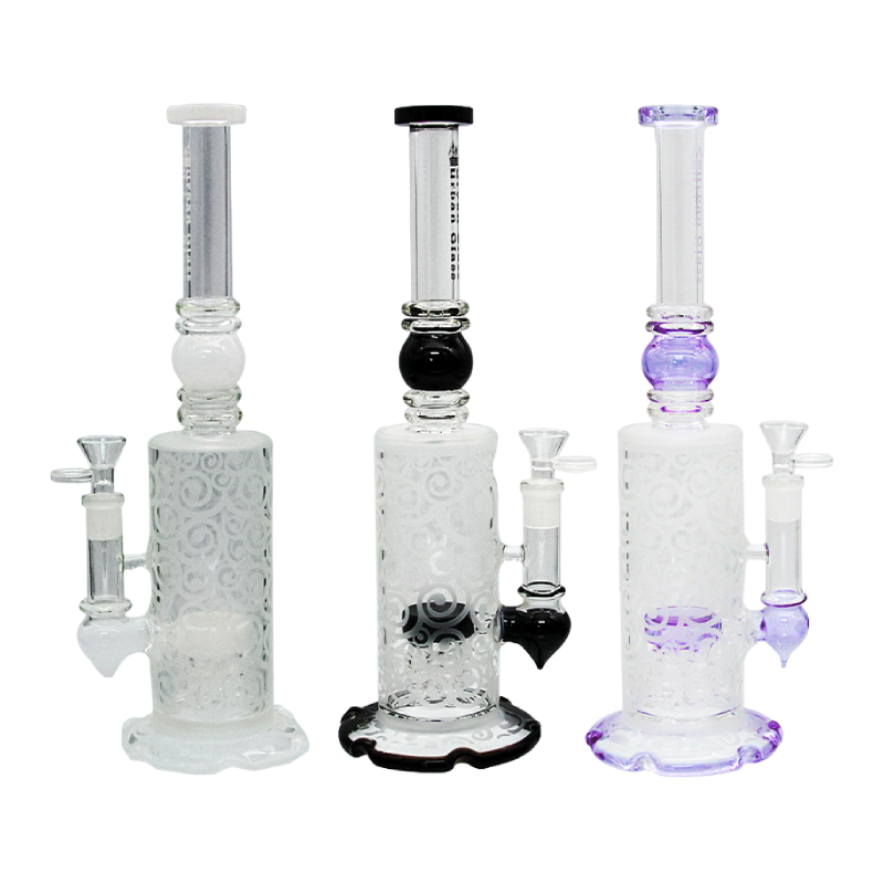 12'' TRANSLUCENT SPIRAL URBAN GLASS WATERPIPE | Gotham Distro