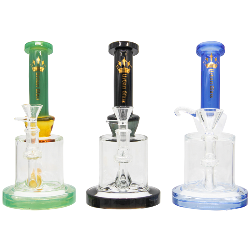 8'' BUBBLER WITH WORKED INLINE PERC COLOR TUBING | Gotham Distro