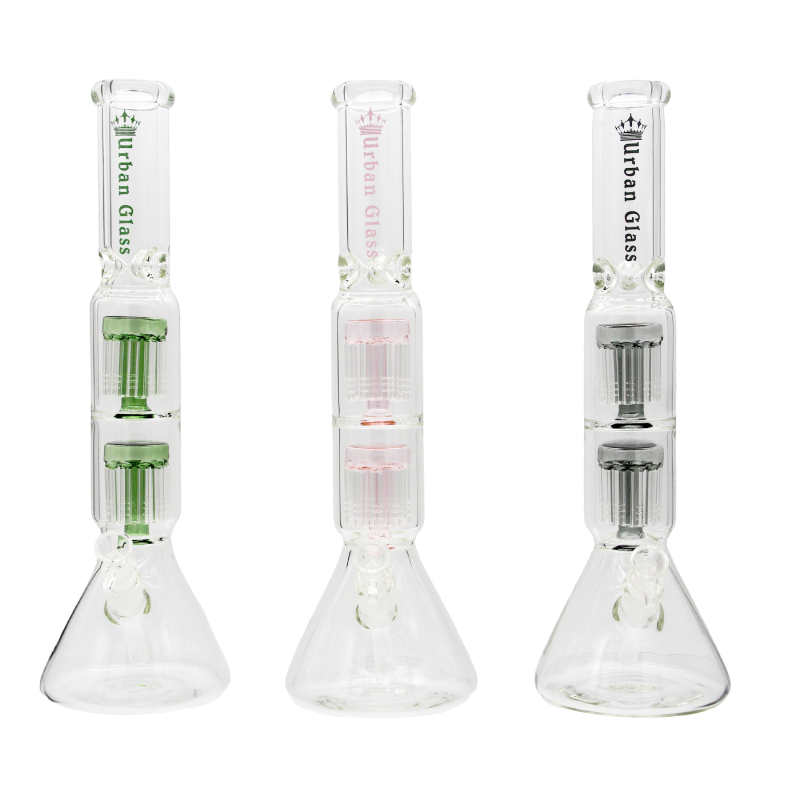 18'' DOUBLE TREE BEAKER WATERPIPE | Gotham Distro