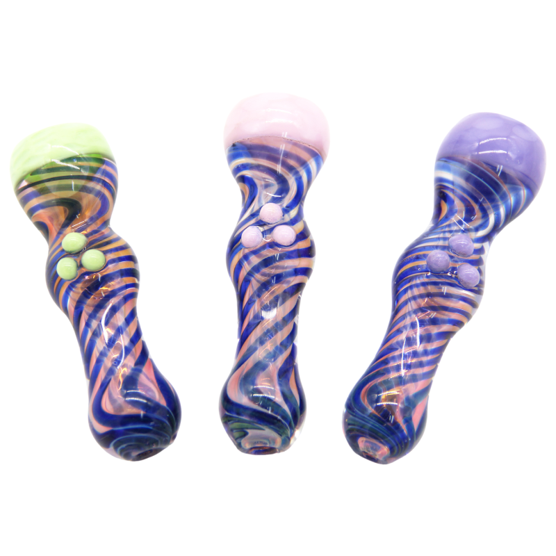 3'' GOLD FUMED 1 HITTER W/SLIME HONEYCOMB | Gotham Distro