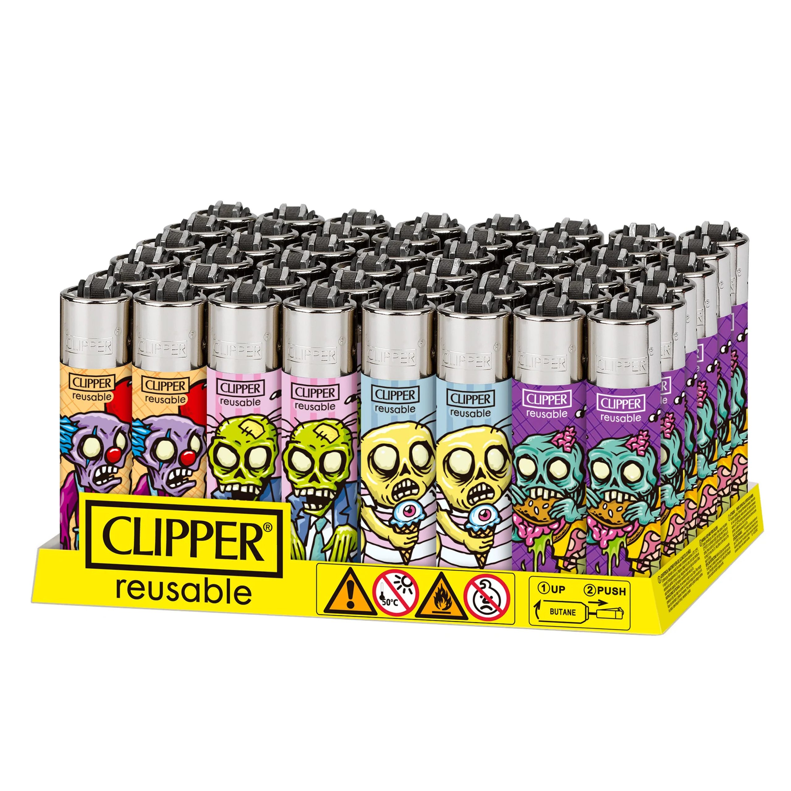 CLIPPER LIGHTER ZOMBIE INVASION 48CT | Gotham Distro