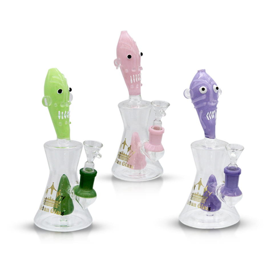 7″ URBAN GLASS WATERPIPE – Gotham Distro X OB Wholesale