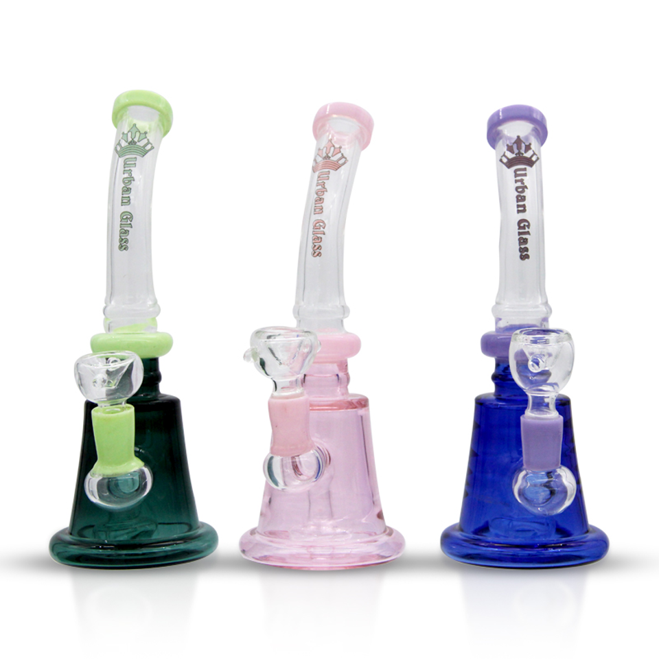 8″ COLOR TUBE WITH SLIME COLOR URBAN GLASS WATERPIPE – Gotham Distro X ...