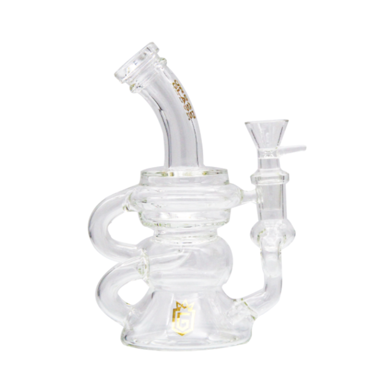 7'' DOUBLE RECYCLER URBAN GLASS WATERPIPE | Gotham Distro