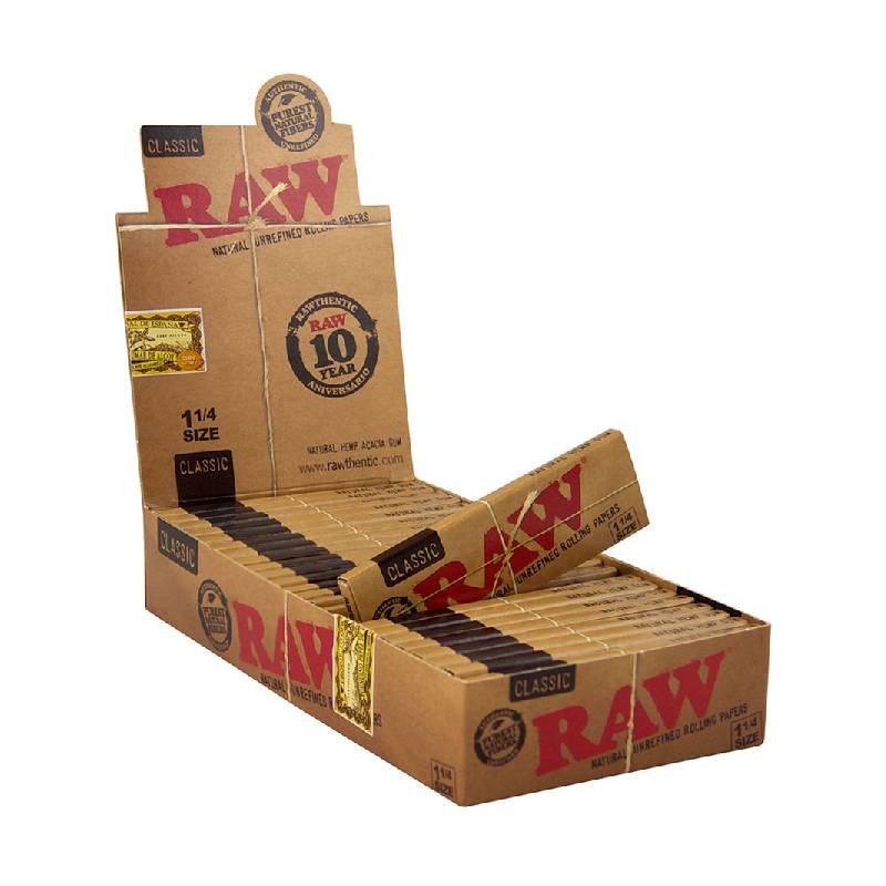 RAW PAPER CLASSIC 1 1/4 SIZE 24 PER BOX – Gotham Distro X OB Wholesale