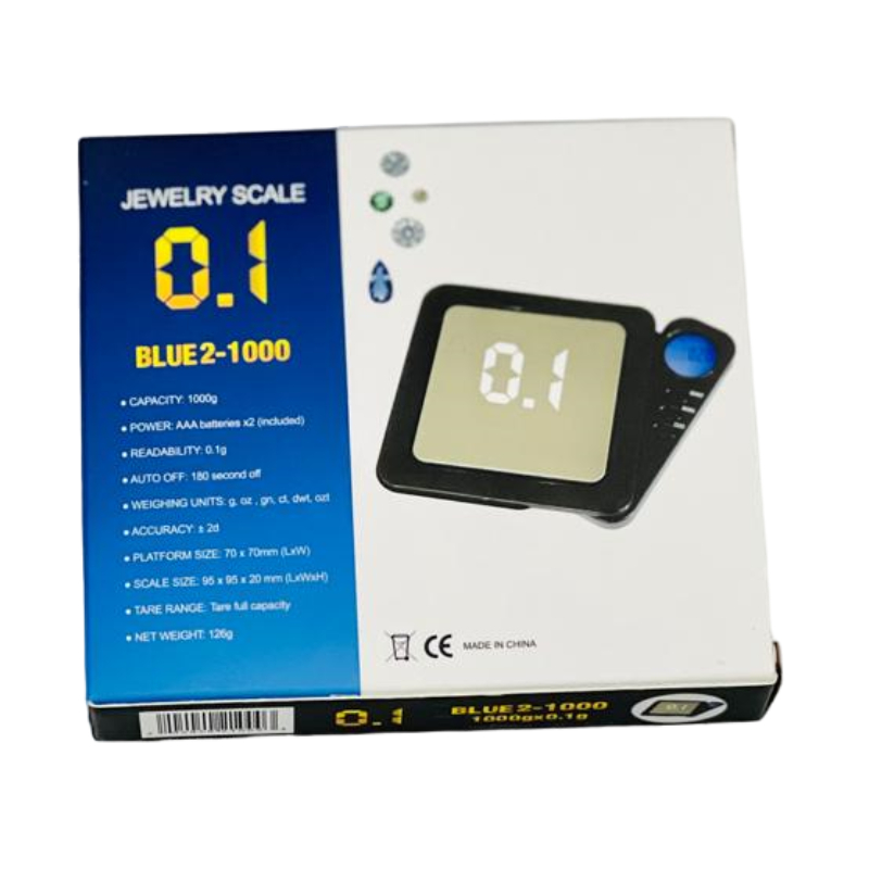 JEWELRY SCALE BLUE 2 -1000 | Gotham Distro