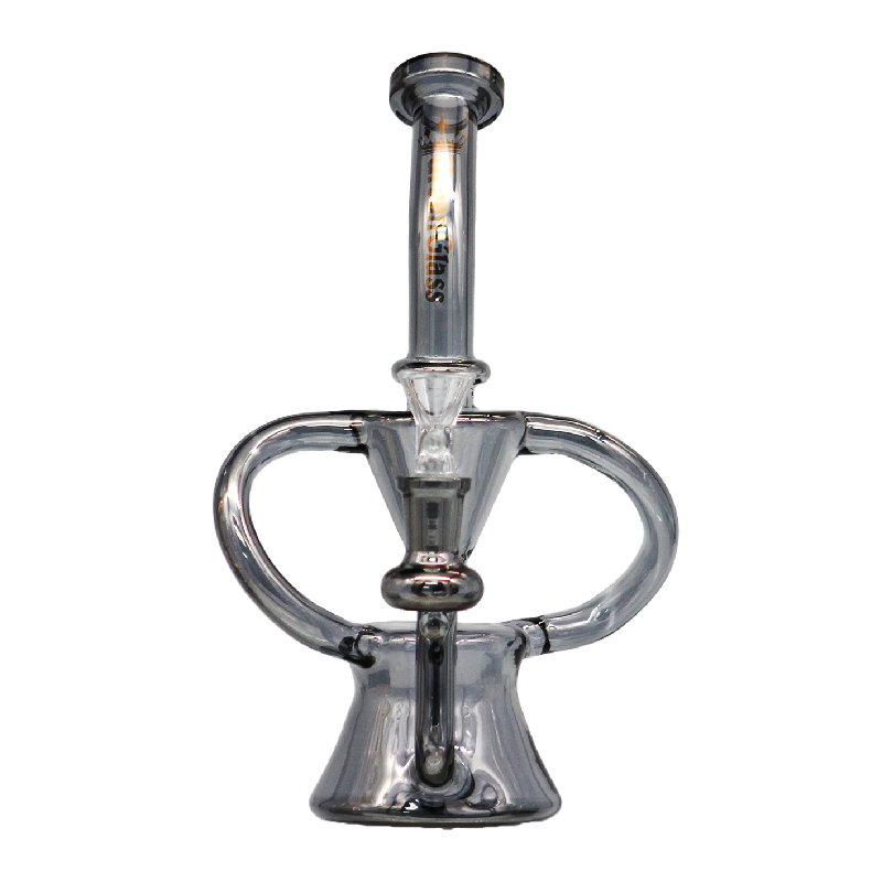 9'' 4 ARM RECYCLER URBAN GLASS WATERPIPE | Gotham Distro