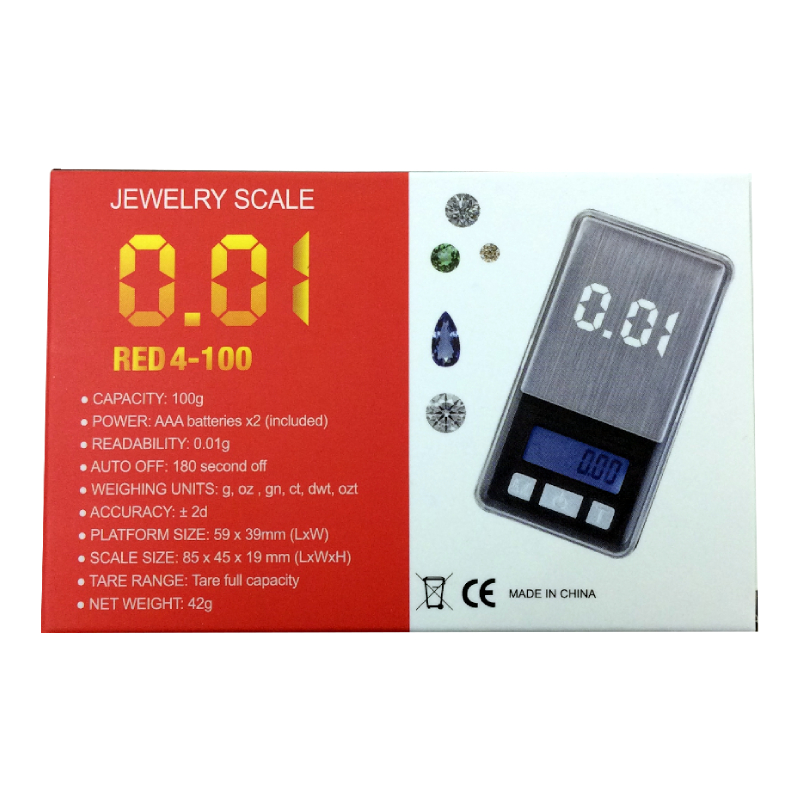 JEWELRY SCALE RED 4 -100GM | Gotham Distro