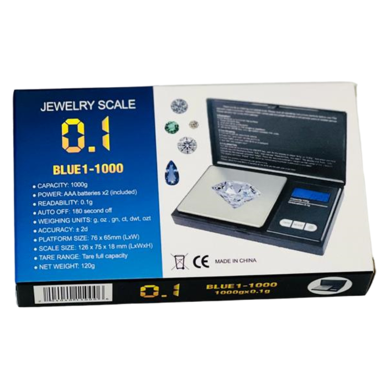 JEWELRY SCALE BLUE 1 -1000 | Gotham Distro