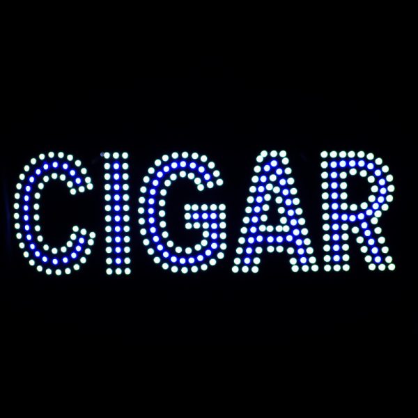 LED SIGN CIGAR 30X9 WHITE | Gotham Distro