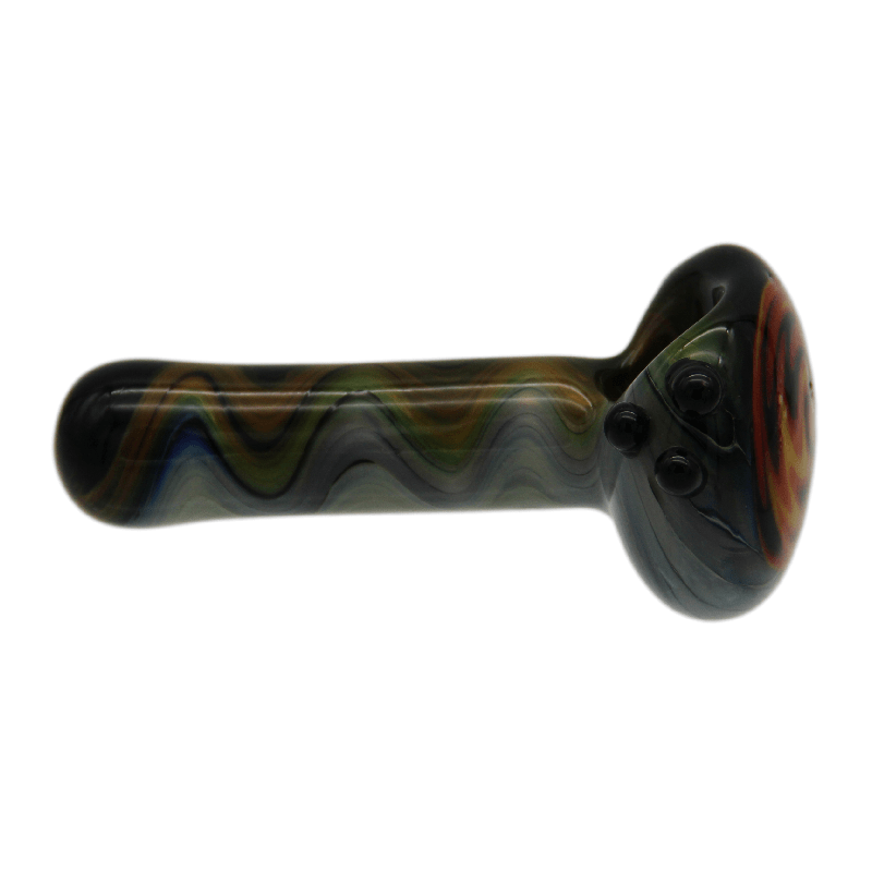 PREMIUM GOLD ZIGZAC STICK GLASS HAND PIPE (RSP 1099) | Gotham Distro
