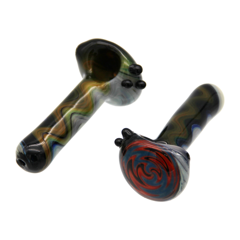 PREMIUM GOLD ZIGZAC STICK GLASS HAND PIPE (RSP 1099) | Gotham Distro