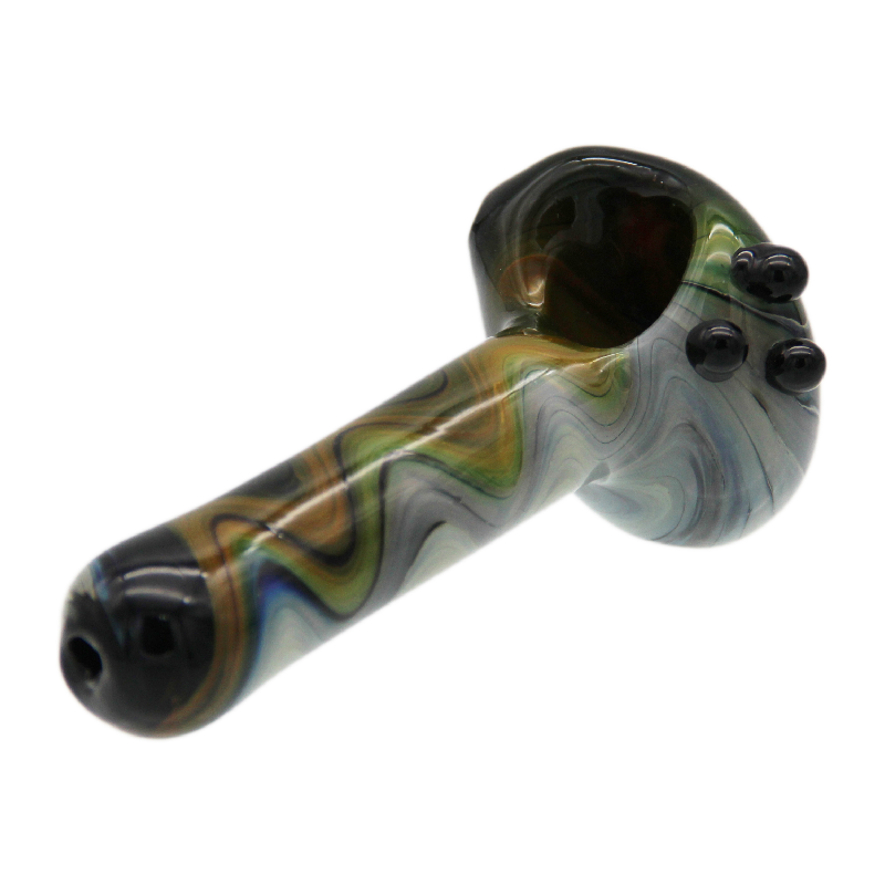 PREMIUM GOLD ZIGZAC STICK GLASS HAND PIPE (RSP 1099) | Gotham Distro
