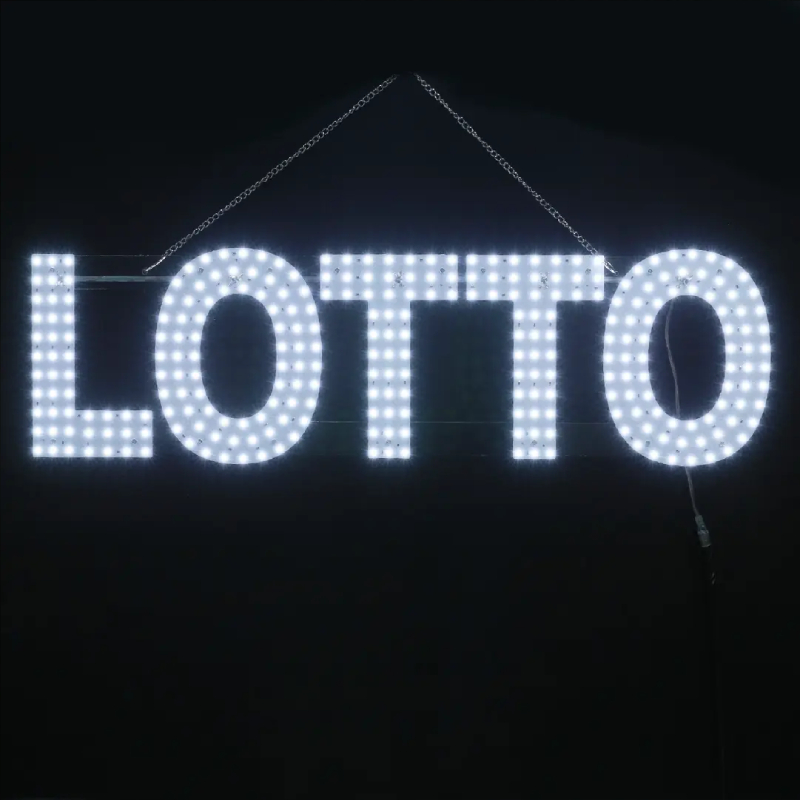 LED SIGN LOTTO 30X9 WHITE | Gotham Distro