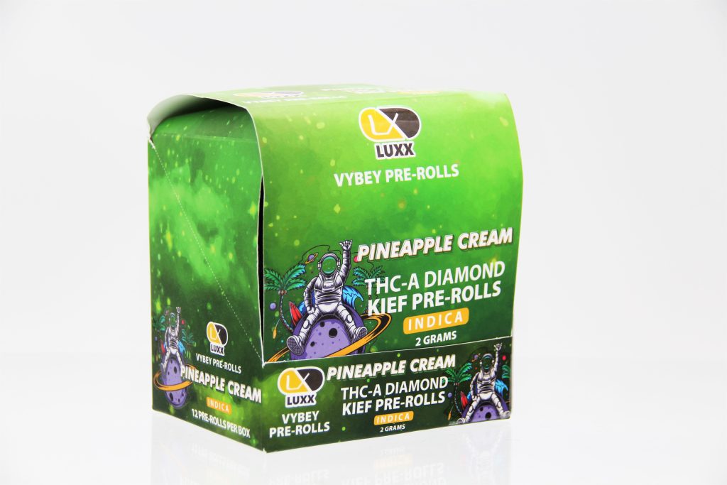 LUXX THC - A DIAMOND KIEF PRE ROLL 2GM DISPLAY PINEAPPLE CREAM -BOX OF ...