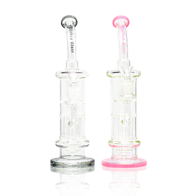 14'' HURRICANE PLUS 'T' & PLUS 'M' URBAN GLASS WATERPIPE | Gotham Distro
