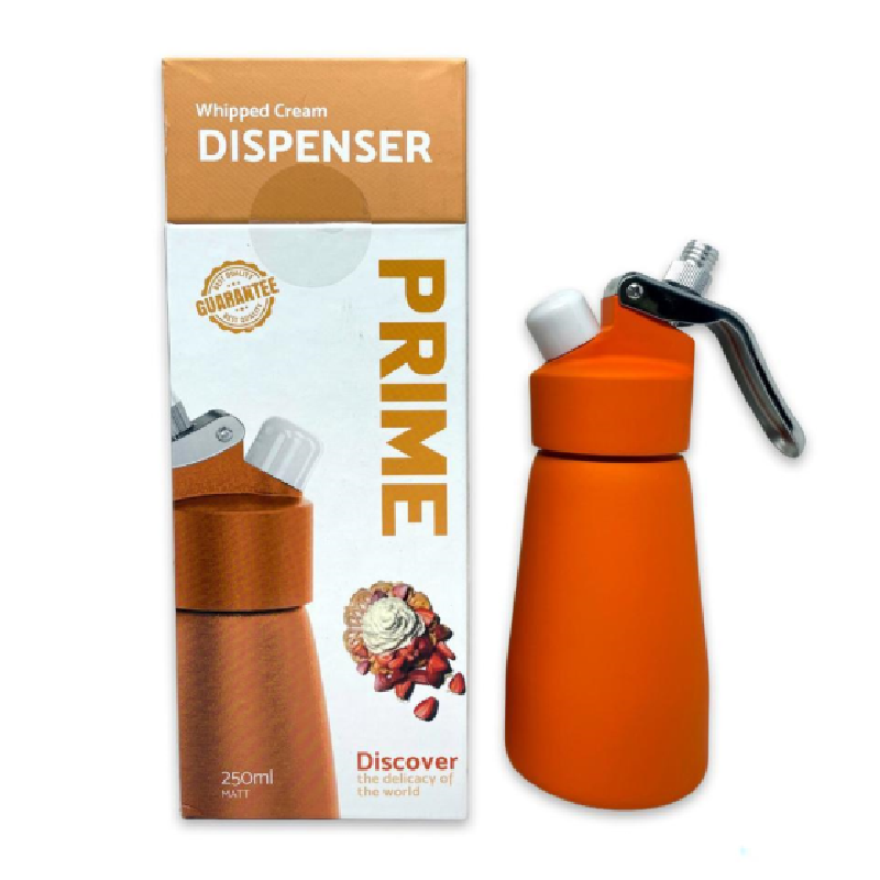 PRIME PREMIUM WHIP CREAM DISPENSER 250ML ORANGE MATT | Gotham Distro
