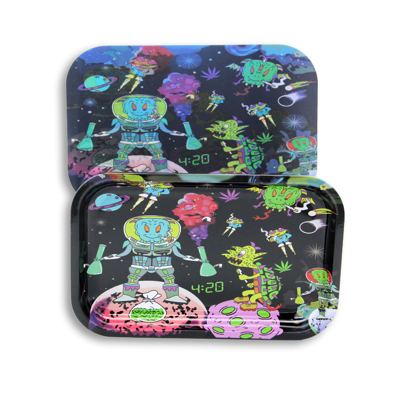 MEDIUM HOLOGRAPHIC MAGNETIC TRAY 3D COVER ASSORTED | Gotham Distro