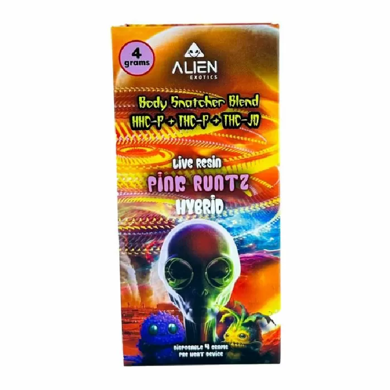 ALIEN EXOTICS LIVE RESIN HHC-P+THC-P/JD DISPOSABLE 4 GRAM PINK RUNTZ ...