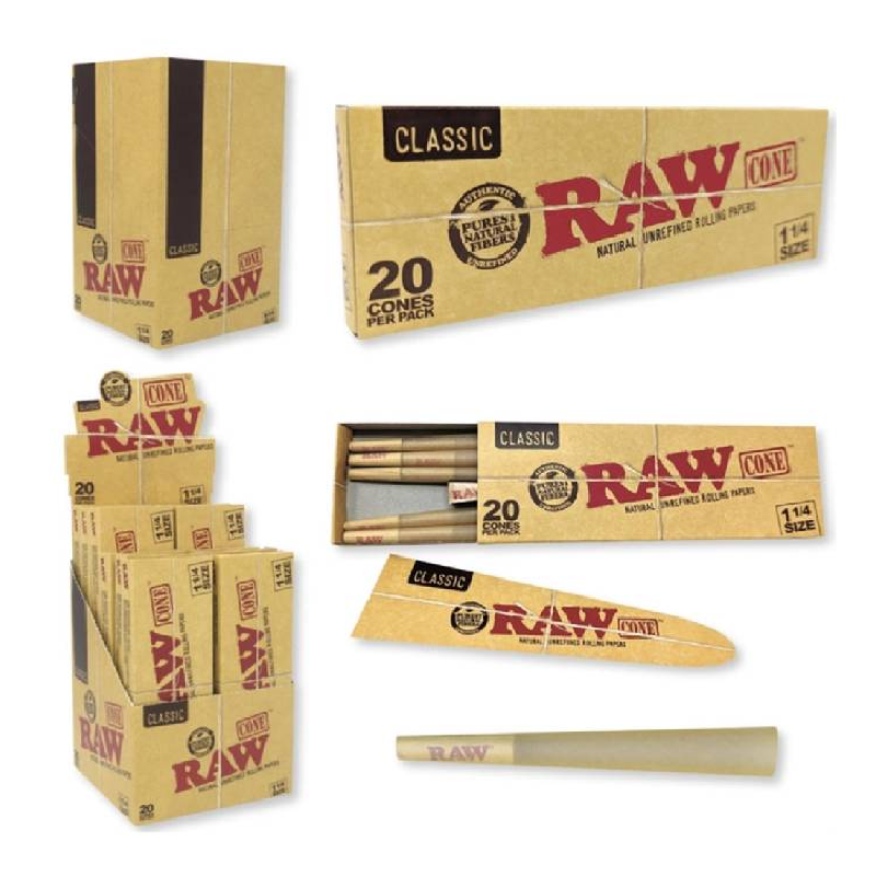 RAW CONE KING SIZE CLASSIC 20CT 12 PACK PER BOX | Gotham Distro