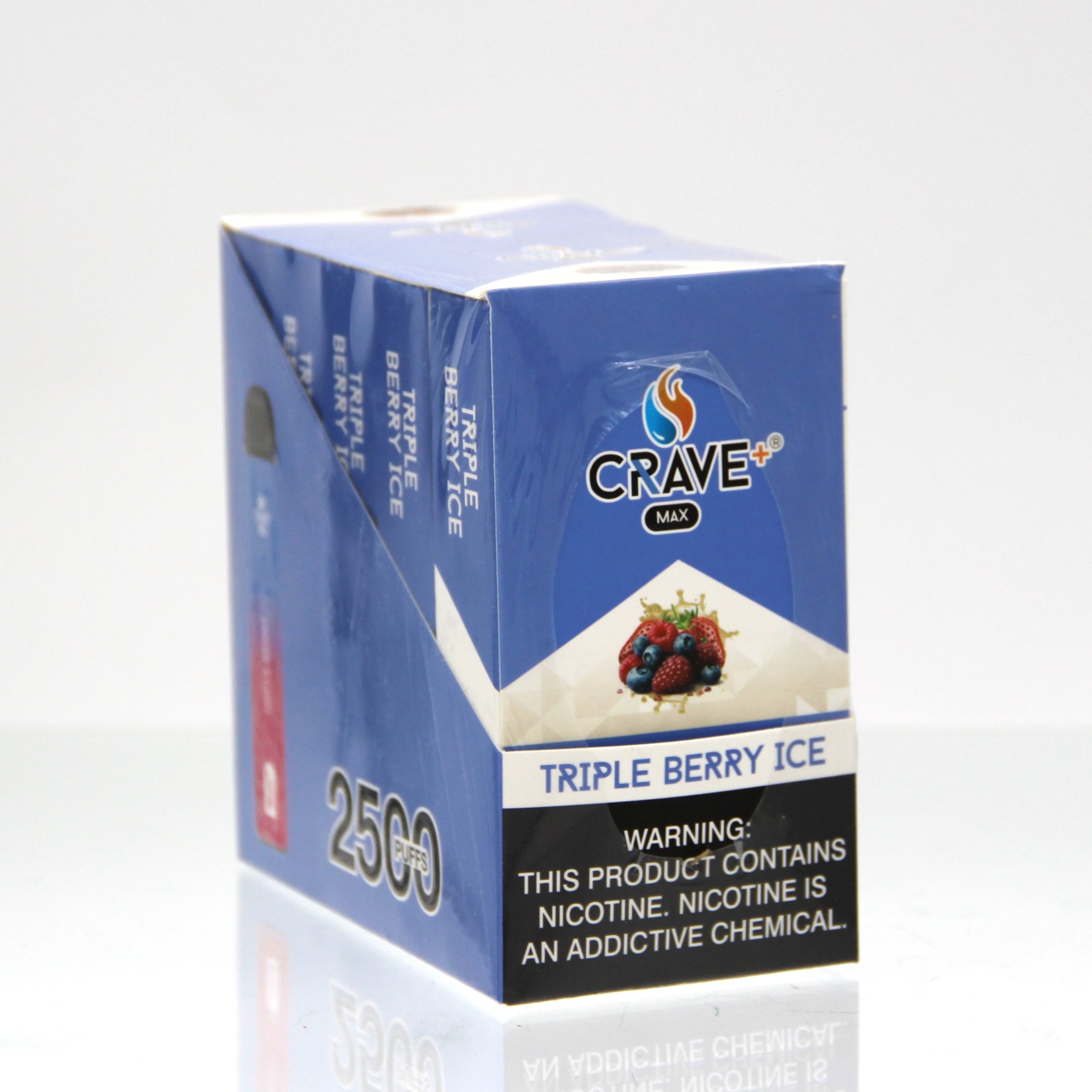 CRAVE PLUS MAX DISPOSABLE 2500PF 5% TRIPLE BERRY ICE - BOX OF 10 ...