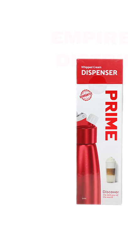 PRIME PREMIUM WHIP CREAM DISPENSER 500ML RED SHINY | Gotham Distro