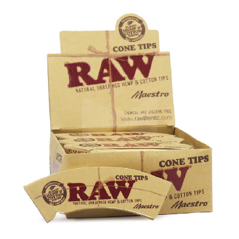 RAW CONE TIPS MAESTRO 24 PER BOX | Gotham Distro