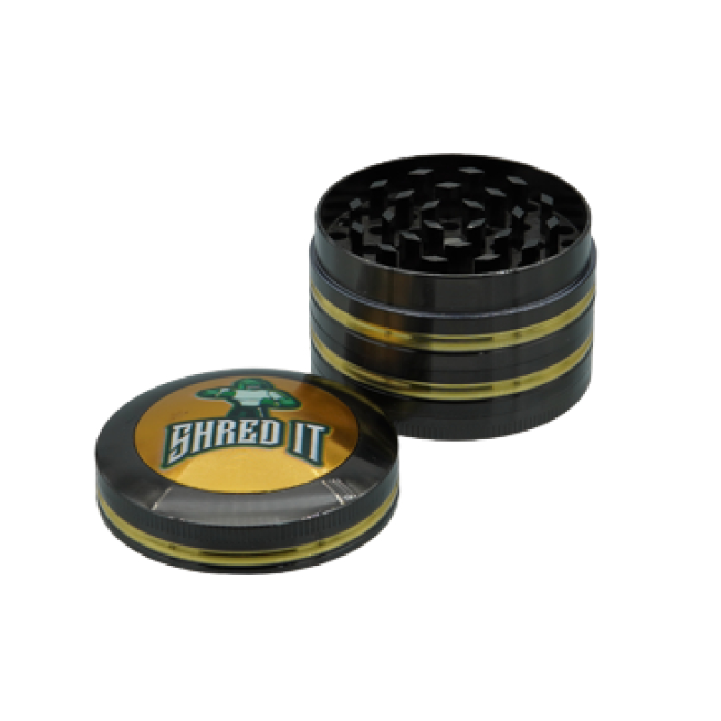 SHRED IT GRINDER GUN BLACK 4 PART 52MM PCS (HX119G-2-SD) | Gotham Distro