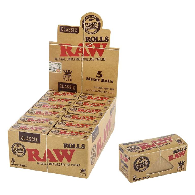 RAW ROLLS KINGSIZE CLASSIC 5 METER 24 PER BOX | Gotham Distro