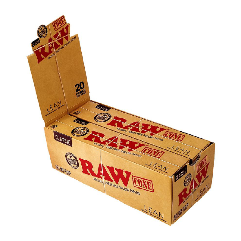 RAW LEAN CONE 110MM 20CT 12 PER BOX | Gotham Distro