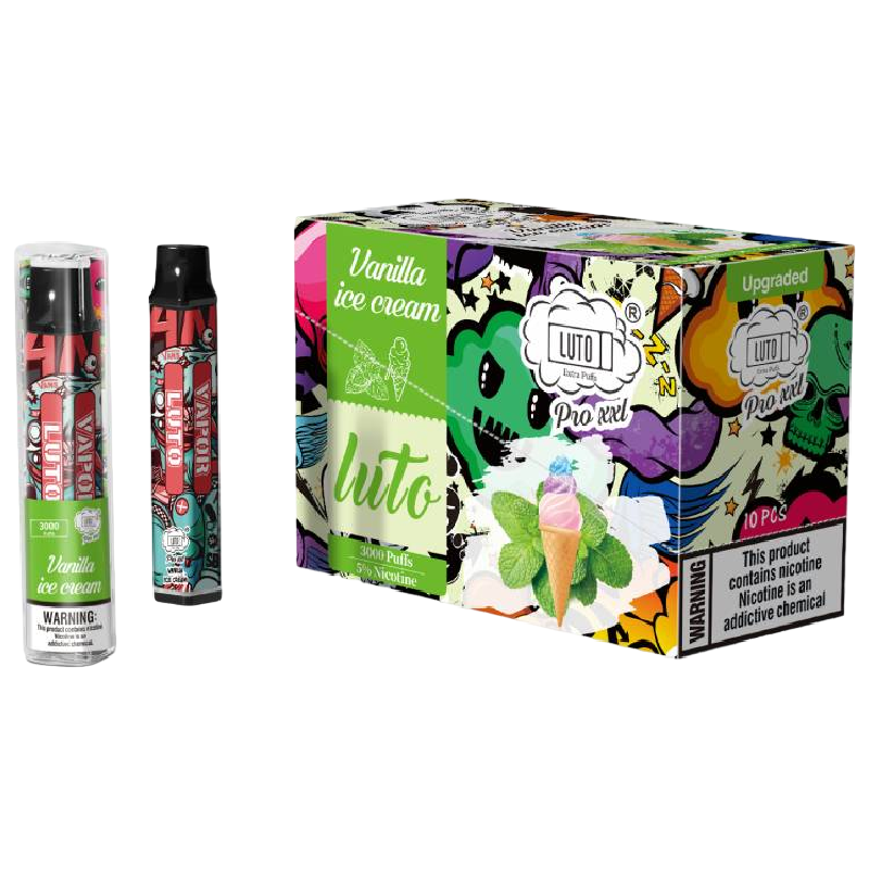 LUTO PRO XXL DISPOSABLE 3000PF 5% VANILLA ICE CREAM- BOX OF 10 | Gotham ...