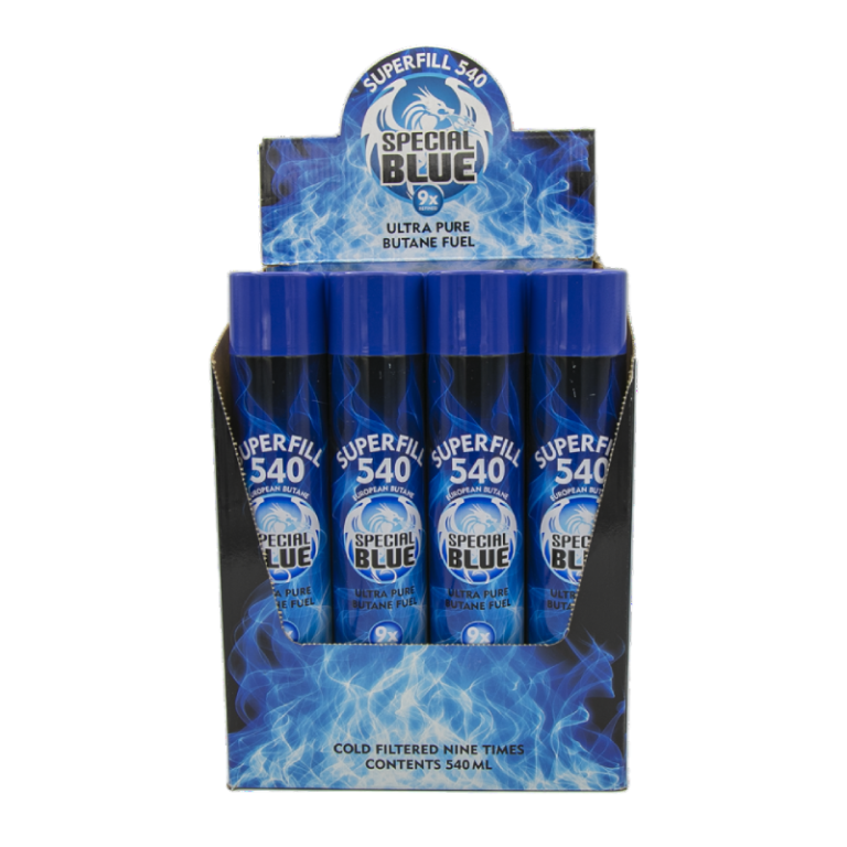 SPECIAL BLUE 9X 540ML SUPER FILL JUMBO BUTANE - BOX OF 12 | Gotham Distro