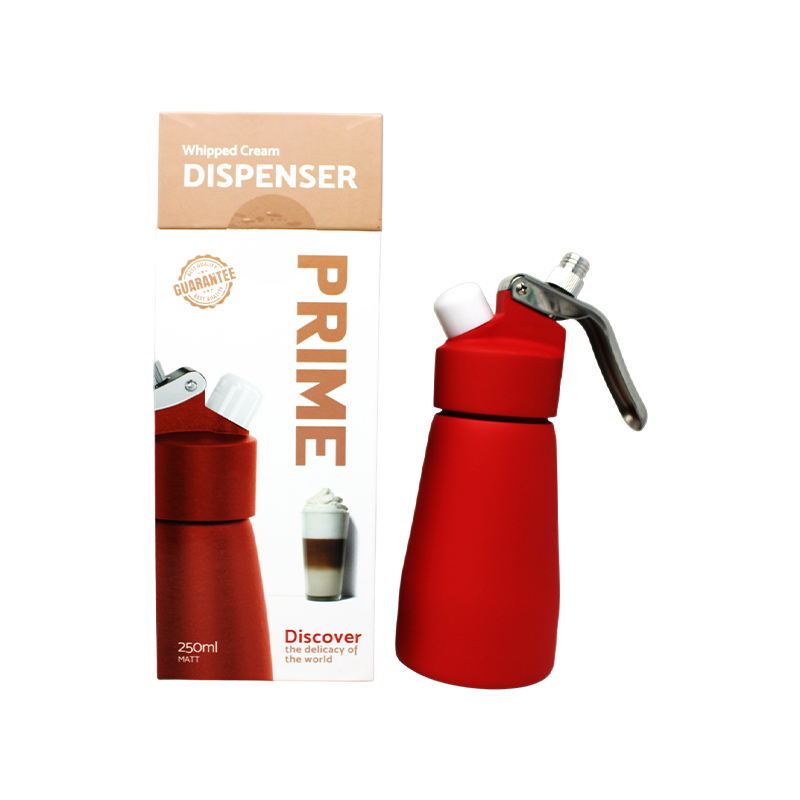 PRIME PREMIUM WHIP CREAM DISPENSER 250ML RED MATT | Gotham Distro