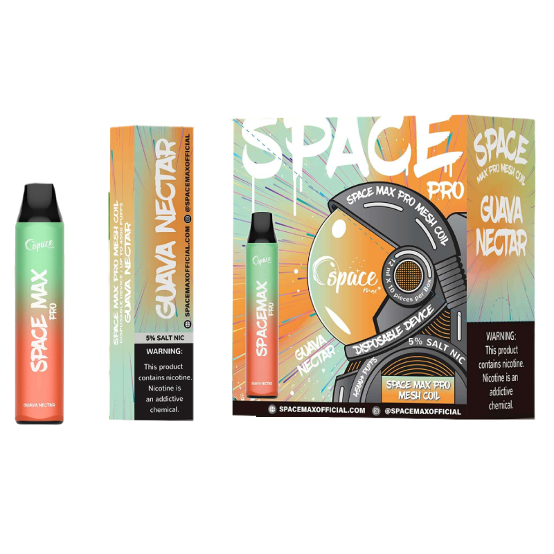 SPACE MAX PRO DISPOSABLE 4500PF GAUVA NECTOR - BOX OF 10 | Gotham Distro