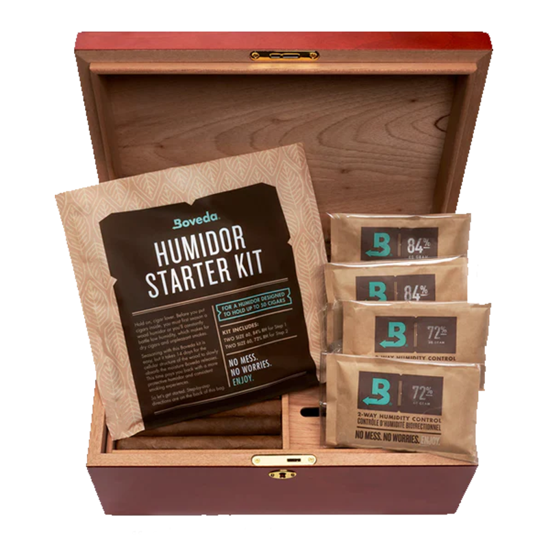 BOVEDA HUMIDOR STARTER KIT 84% AND 72% RH (SIZE 60) WOOD HUMIDORS – 2 ...