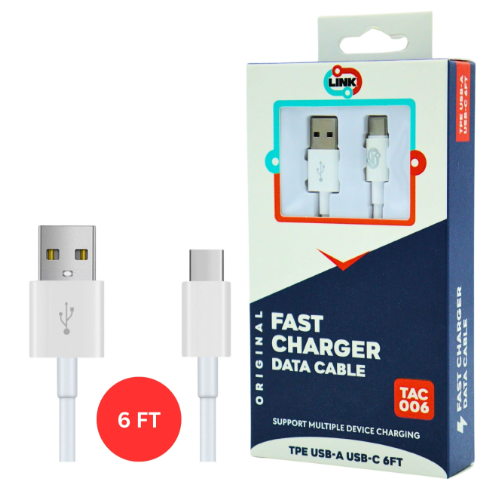 LINK FAST CHARGER CABLE TPE USB-A TO TYPE-C | Gotham Distro