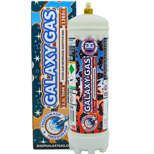 GALAXY GAS 2.2L TANK NITROUS OXIDE N2O 1100G FREEDOM POP -BOX OF 2 ...