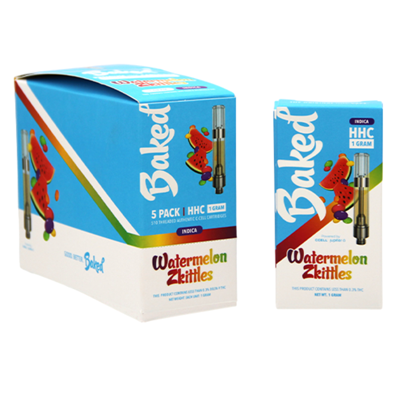 BAKED HHC VAPE 1G CARTRIDGE WATERMELON ZKITTLES (INDICA) -BOX OF 5 ...