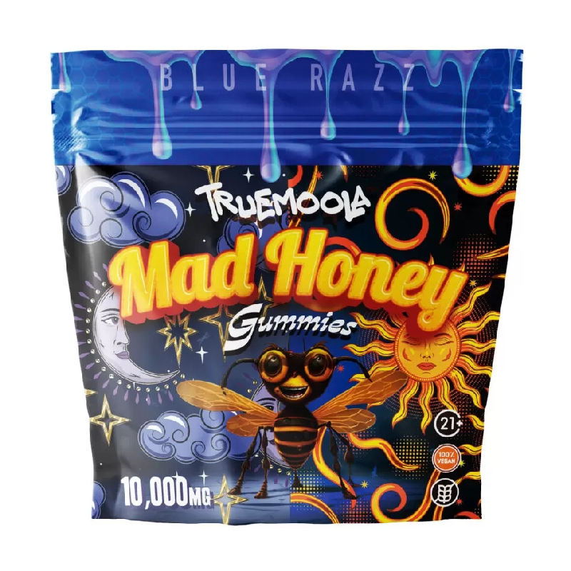 TRUEMOOLA MAD HONEY EUPHORIC VEGAN GUMMIES 10 GUMMIES PER BAG (10,000MG ...