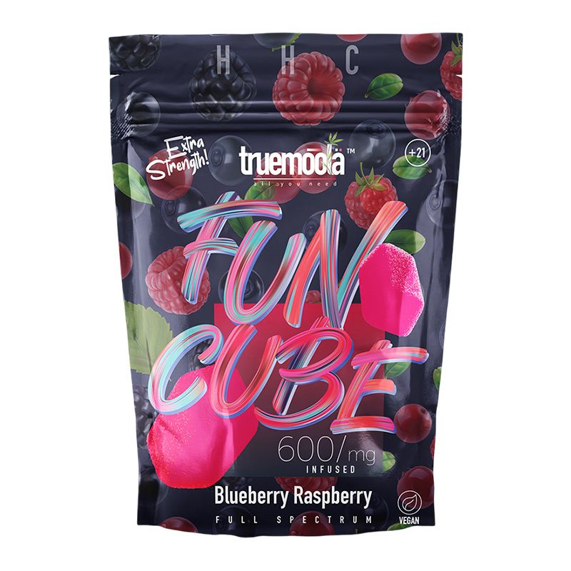 TRUEMOOLA HHC FUN CUBE 600MG GUMMIES BLUEBERRY RASPBERRY - BOX OF 10 ...