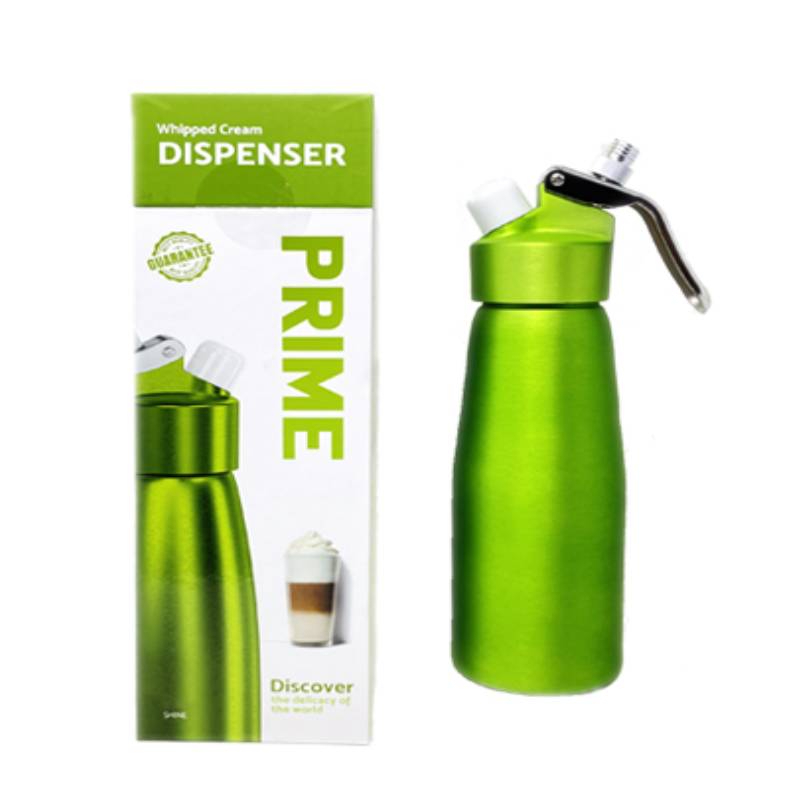 PRIME PREMIUM WHIP CREAM DISPENSER 250ML GREEN SHINY | Gotham Distro