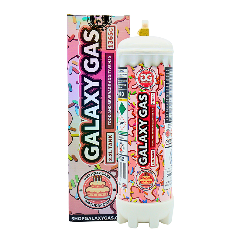 GALAXY GAS 2.2L TANK NITROUS OXIDE N2O 1365G BIRTHDAY CAKE -BOX OF 2 ...