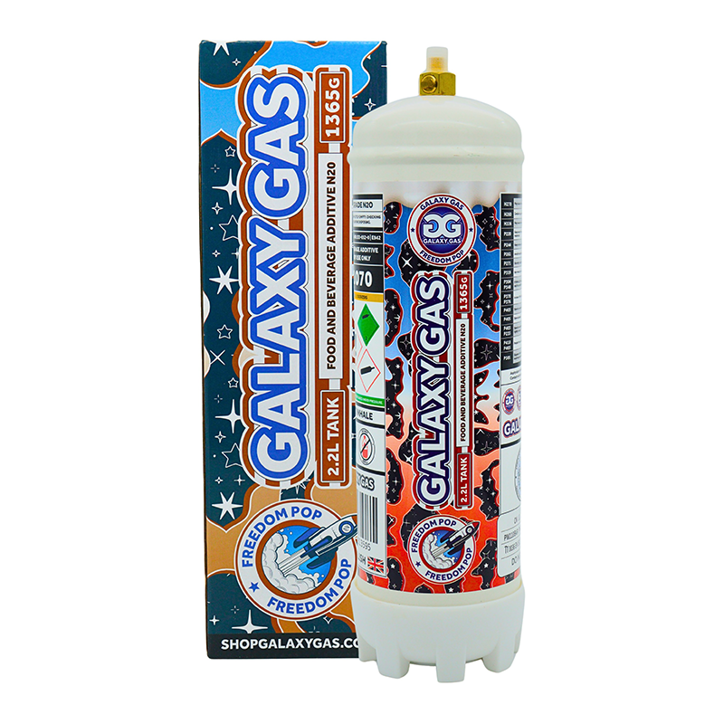 GALAXY GAS 2.2L TANK NITROUS OXIDE N2O 1365G FREEDOM POP -BOX OF 2 ...